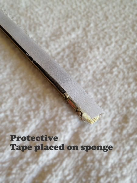 fit new sponge to a knitting machine sponge bar, knitmaster brother