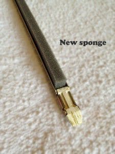 fit new sponge to a knitting machine sponge bar, knitmaster brother