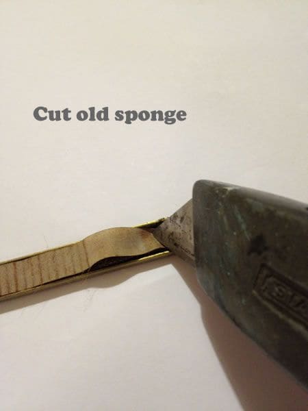 fit new sponge to a knitting machine sponge bar, knitmaster brother