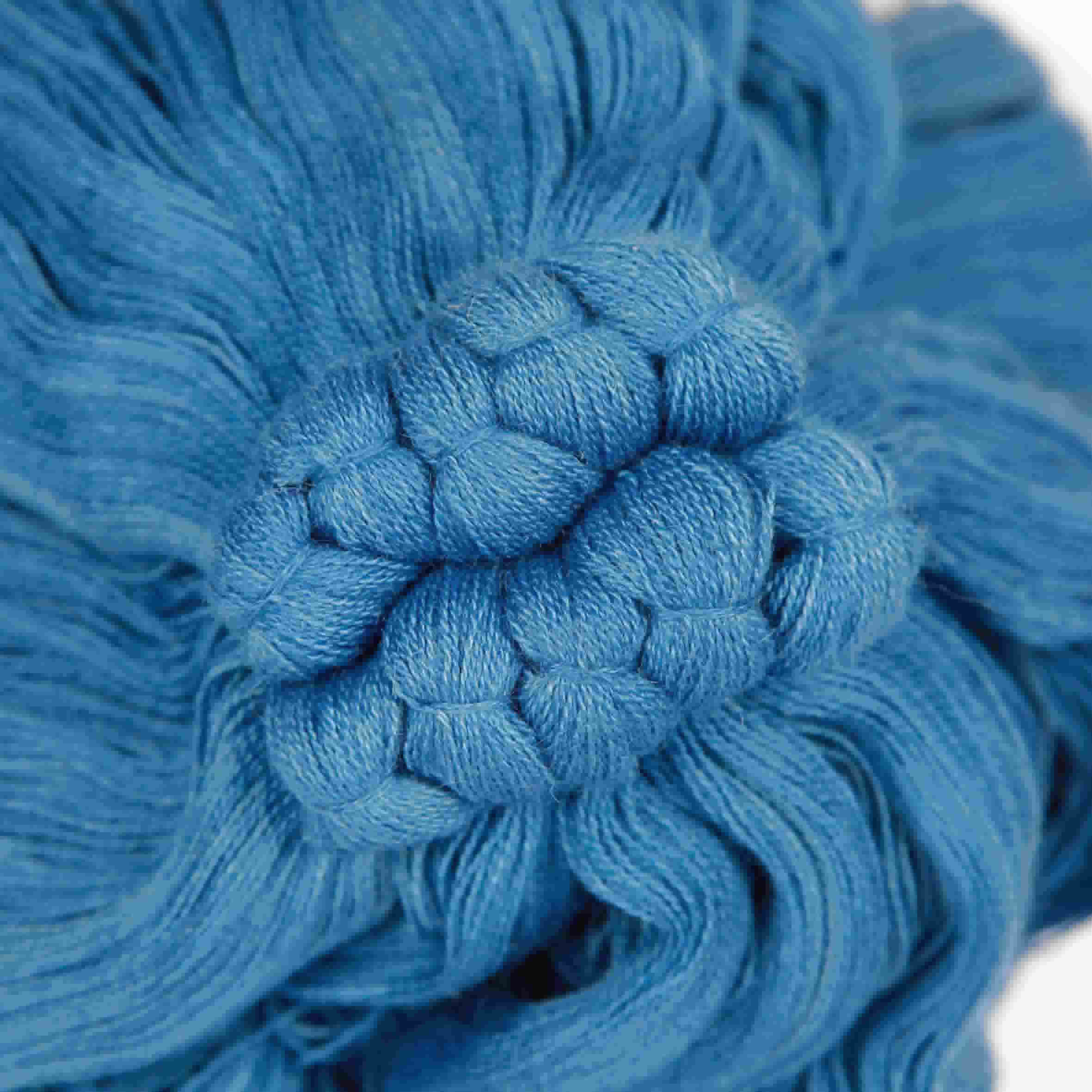 Naiad Lace Weight Yarn which is hand Kettle Dyed and a fair trade yarn