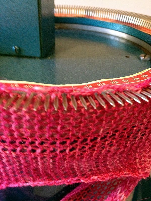 Hague linker using it to join a knitted top at Xena Knits