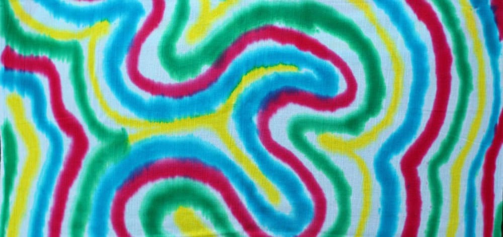 Random Swirls Cotton Fabric Batik style hand printed swirls