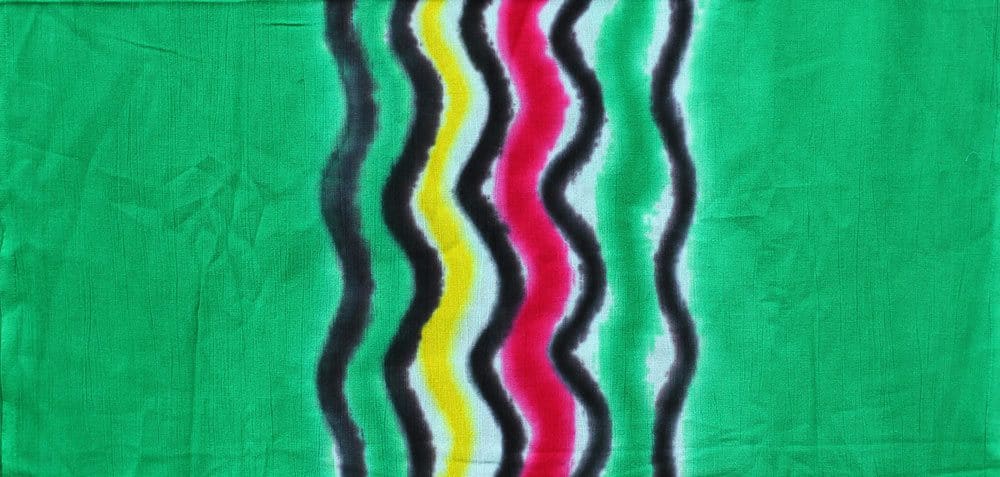 Jamaican Waves Cotton Fabric Batik style hand printed swirls