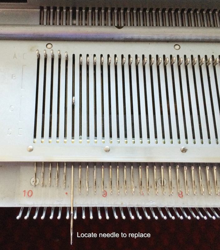 How to replace knitting machine needle on your home knitting machine