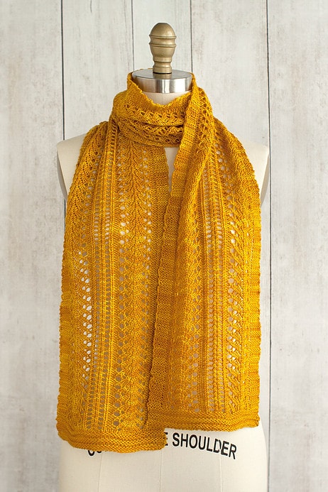 Sage Smudging Scarf is a beautiful on trend scarf - free knitting pattern.